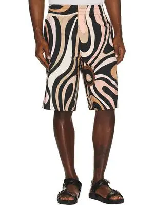 Emilio Pucci Cotton Popline Shorts - Nero & Nude