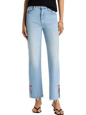 MOTHER The Rambler Slice Hover Fray High Rise Jeans - Complete