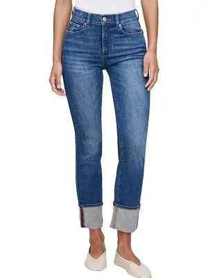 DL1961 Mara Straight Instasculpt Ankle Jeans - Solace Cuffed
