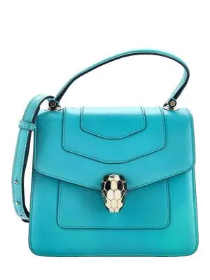 BVLGARI Small Serpenti Forever Top Handle Bag - Blue