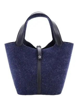 HERMES Picotin Lock Mm Tote Bag - Blue/ Black/ Blue