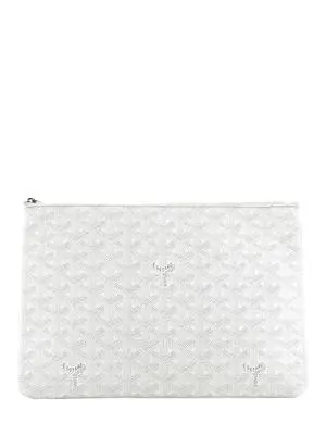 GOYARD MM Senat Zip Pouch Coated Canvas