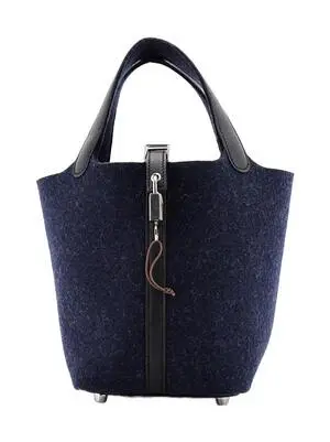 HERMES Picotin Lock Pm Bucket Bag - Blue/ Black/ Blue