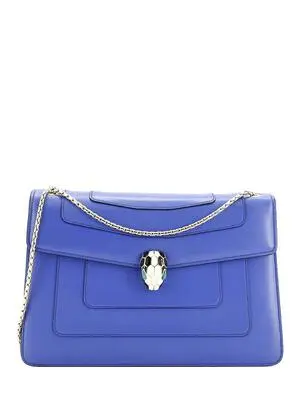BVLGARI Medium Serpenti Forever Shoulder Bag - Blue
