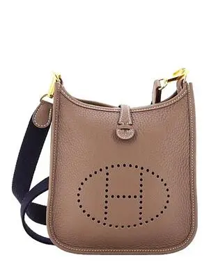 Hermès TPM Evelyne Gen III Clemence Mini Bag Gray