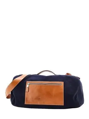 HERMES Odyssee Terre Duffle Bag - Blue/ Blue/ Brown