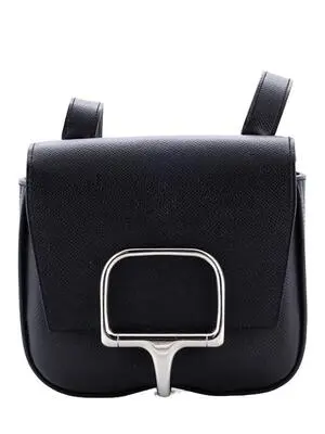 HERMES Della Cavalleria Epsom Shoulder Bag - Black
