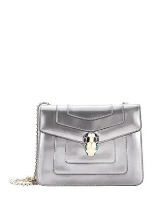BVLGARI Serpenti Forever Small Shoulder Bag - Silver
