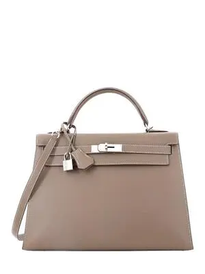 HERMES Kelly 32 Handbag - Etoupe