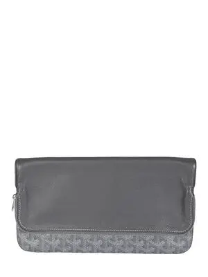 GOYARD Sainte Marie Soft Clutch Canvas Handbag - Gray