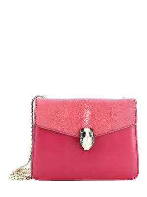 BVLGARI Serpenti Forever Square Shoulder Bag - Red