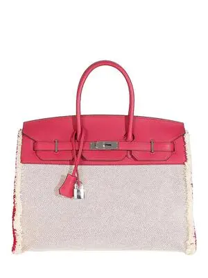HERMES Birkin 35 Leather Handbag - Pink