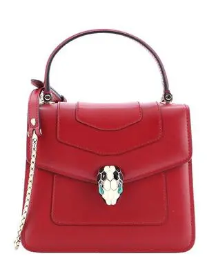 BVLGARI Serpenti Forever Top Handle Bag - Red