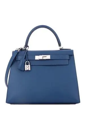 Hermès Kelly 28 Handbag Deep Blue