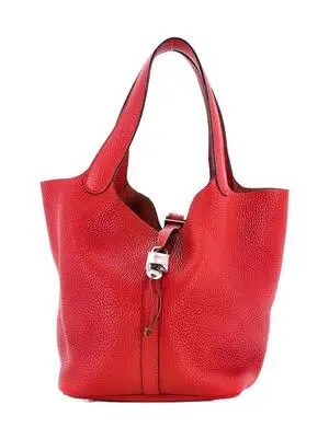 Hermès MM Picotin Lock Bag Clemence Red