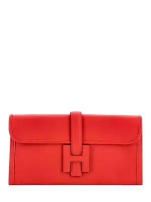HERMES 29 Jige Elan Clutch - Red