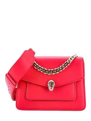 BVLGARI Small Serpenti Forever Maxi Chain Crossbody Bag - Pink