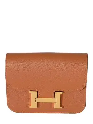 HERMES Constance Slim Compact Handbag - Brown