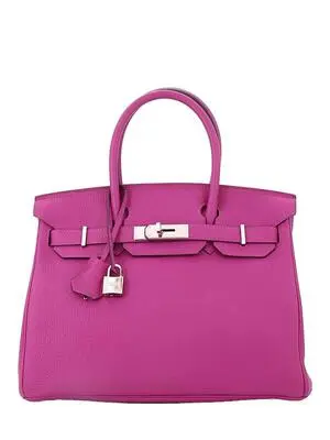HERMES Birkin 30 Handbag - Rose Pourpre