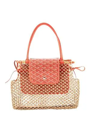 GOYARD Aligre Bag Raffia Net With Coated Canvas