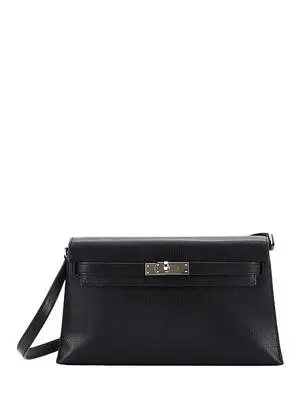 HERMES Kelly Elan Shoulder Bag Chevre Chamkila - Black