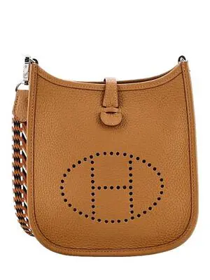Hermès TPM Evelyne Bag Gen III Clemence Brown