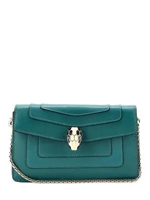 BVLGARI Serpenti Forever Chain Clutch - Green