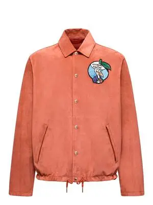 MONCLER X GILGA FARM DESIGNED BY DONALD GLOVER X Gilga Farm Donald Glover Navel Suede Shirt Jacket - Orange
