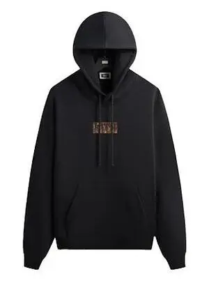 Kith Classic Logo Leopard Applique Nelson Hoodie - Black
