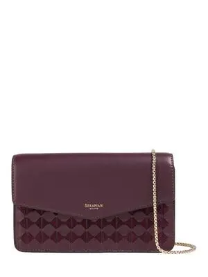 SERAPIAN Mosaico Woven Clutch - Grape