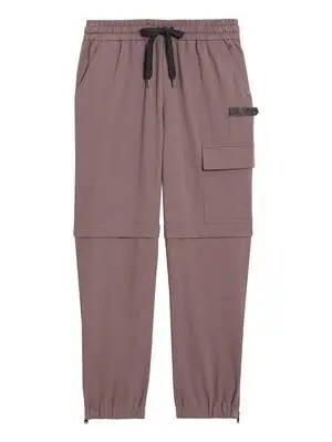 Brunello Cucinelli Bead-embellished Cotton-blend Terry Track Pants - Grape