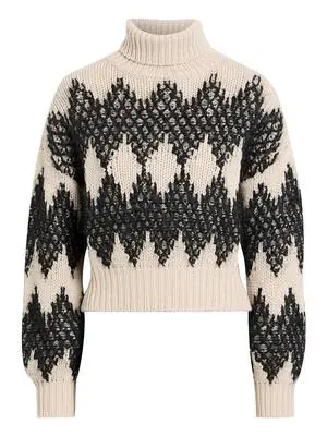 Brunello Cucinelli Embellished Wool, Cashmere And Silk-blend Turtleneck Sweater - Beige