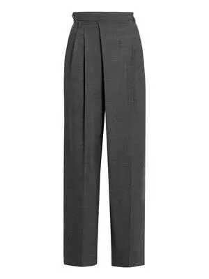 Brunello Cucinelli Wool-blend Tapered Trousers - Dark Gray