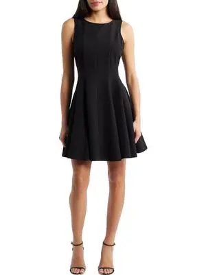 CECE DUPRAZ Skater Mini Dress - Rich Black