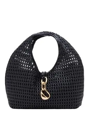 Dolce Vita Dahlia Woven Handbag - Black