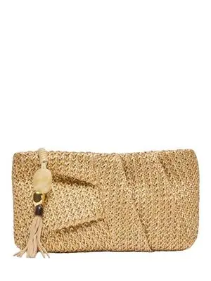 Dolce Vita Lorena Woven Raffia Clutch - Gold