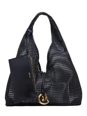 Dolce Vita Missie Woven Hobo Bag - Black