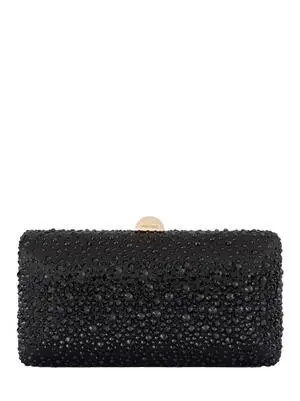 OLGA BERG Kira Hotfix Frame Clutch - Black