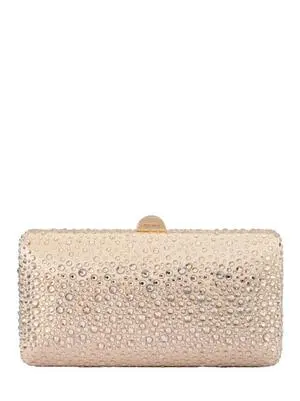 OLGA BERG Kira Hotfix Frame Clutch - Champagne