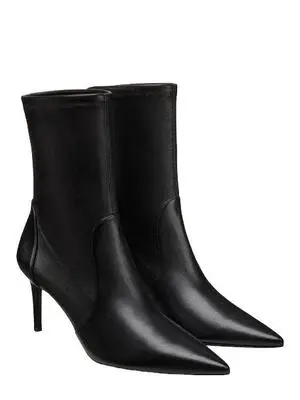 STUART WEITZMAN Pointed Toe Stiletto Bootie - Black/black