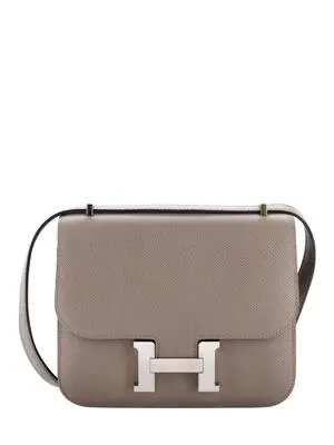 HERMES Constance Epsom 18 - Gris Asphalte