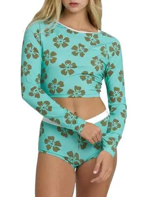 BILLABONG Long Sleeve Crop Rashguard - Ocean Spray