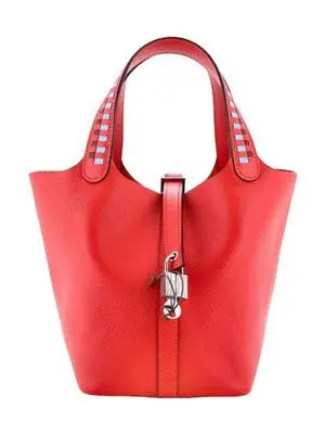 Hermès Picotin Lock Bag Tressage Epsom Pm Orange