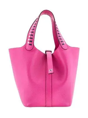 Hermès Picotin Lock Bag Tressage Epsom Pm - Pink