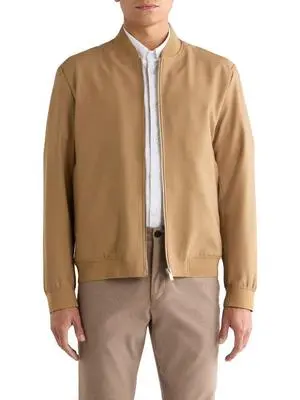 BOSS Hanry Textured Wool-blend Bomber Jacket - Open Beige