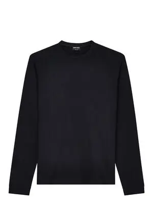 Giorgio Armani Stretch Viscose Jersey Jumper - Black
