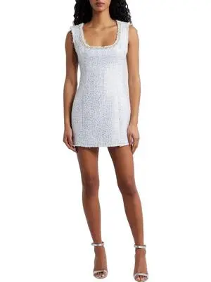 LoveShackFancy Adelaine Sequin Sleeveless Minidress - Country Air