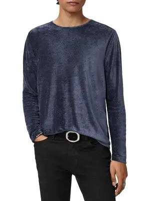 John Varvatos Sandro Long Sleeve Velvet Top - Thistle