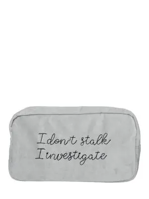 TOTALEE GIFT I Investigate Large Velvet Bag - Grey