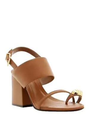 Schutz Mandy Ankle Strap Block Heel Sandal - Miele